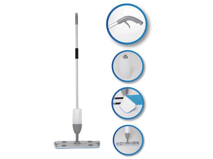 Mop Spray Com Reservatório Rodo Mágico Limpeza Lava Seca Refil Esfregão ...