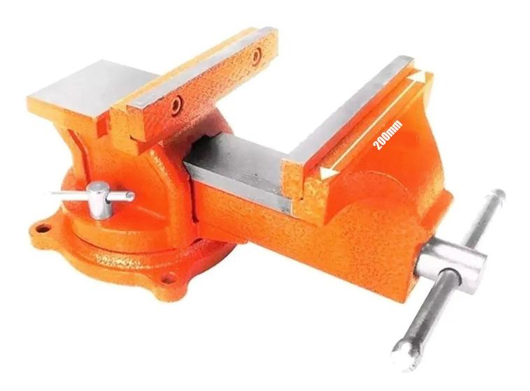 Morsa Torno De Bancada 8 Polegadas 200mm Com Base Giratória e Bigorna ...