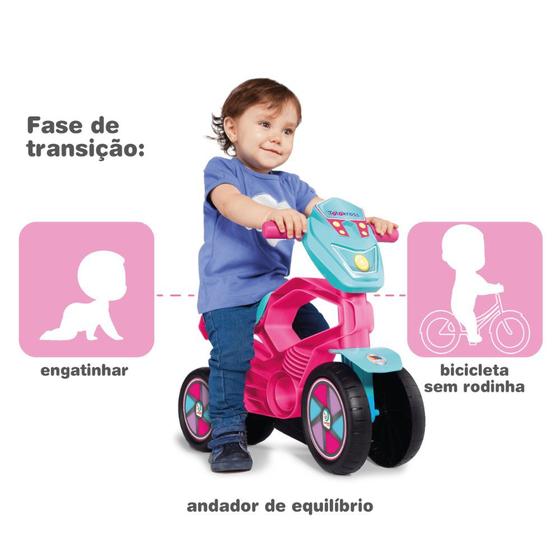 Moto de Bebê Equilibrío Sem Pedal Infantil 4 Rodas Totokross Cardoso ...
