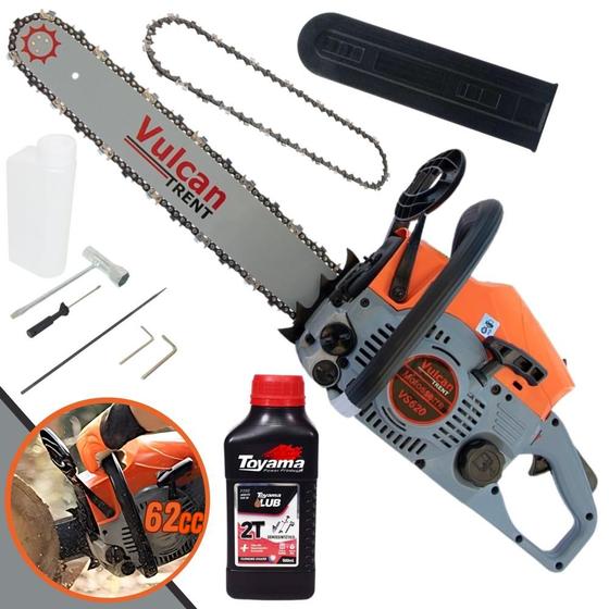 Moto Serra Motosserra Á Gasolina Vulcan VS620 VS-620 2T 62CC 4HP 11.000RPM Sabre 20” Robusta e ...