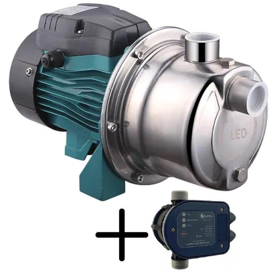 Motobomba auto aspirante inox 1 cv 750w lepono + controlador - Motobomba / Bomba D'água ...