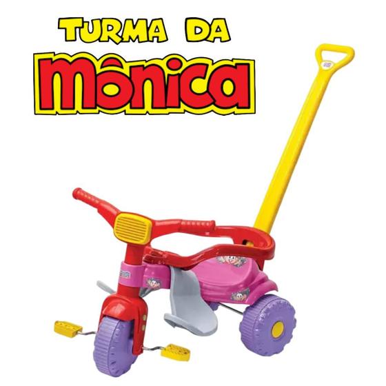 Motoca Brinquedo Triciclo Infantil Com Empurrador E Aro Da Monica ...