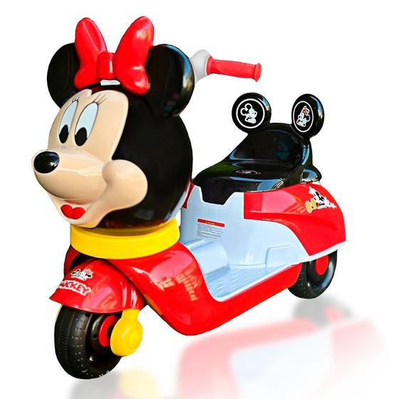 Motoca Elétrica Infantil Moto Minnie Mouse Mickey Elétrica para Menino ...