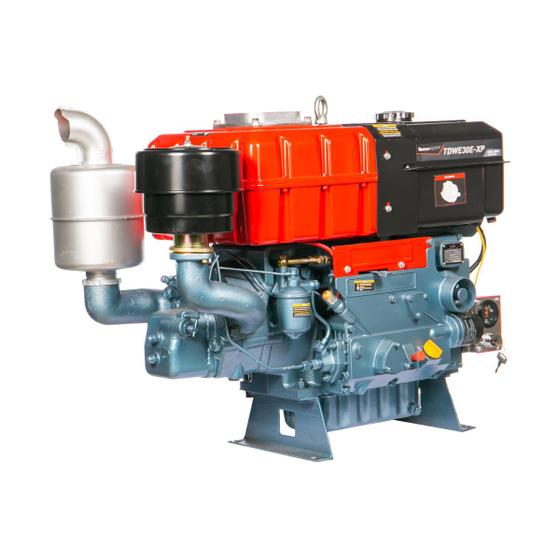 Motor a Diesel Toyama TDWE30E-XP 30 HP Partida Elétrica com Sifão - Motor para Máquina ...