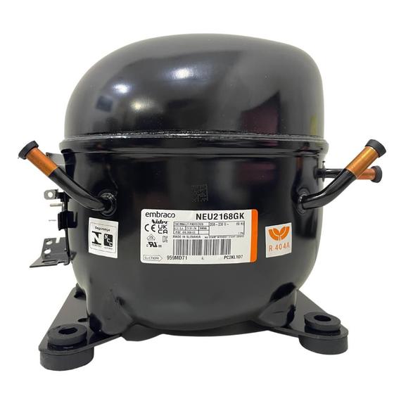 Motor Compressor Aspera 3/4 Neu2168Gk Gás R404A Embraco 220V ...
