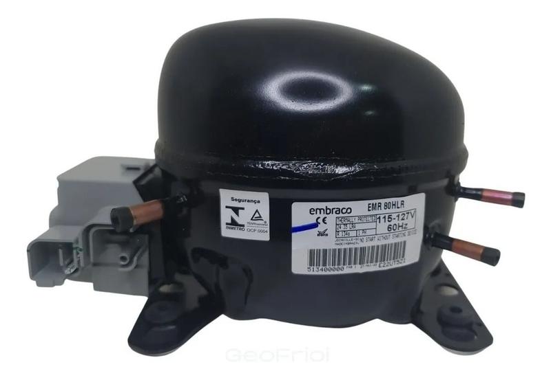 Motor Compressor P/ Geladeira Freezer Embraco 1/4+ R134 127v - Peças ...