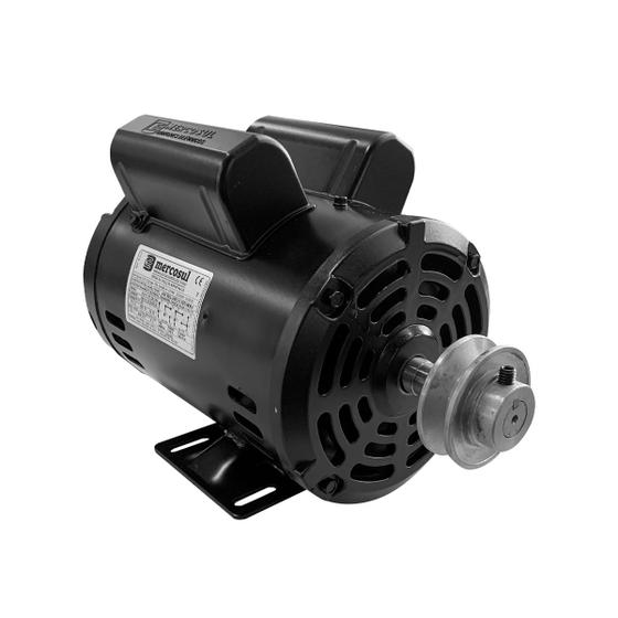 Motor De Betoneira 1cv 4p Monofásico Baixa Rotação Com Polia 65mm ...