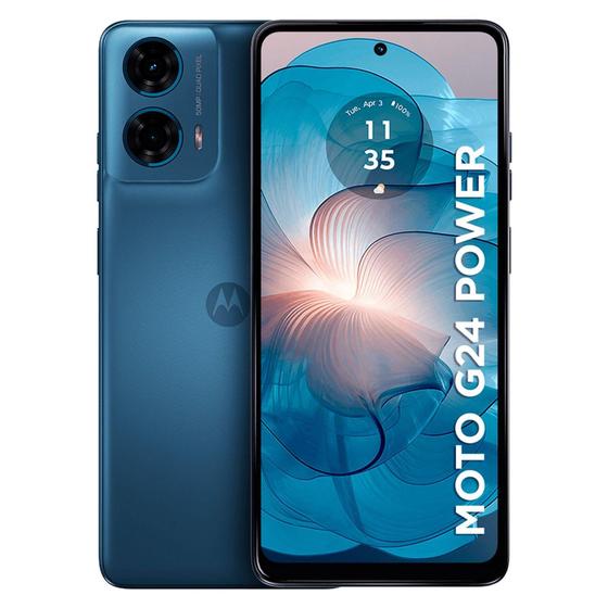 Motorola Moto G24 Power 256GB 8GB RAM Dual SIM - Azul - Motorola Razr 40 - Magazine Luiza