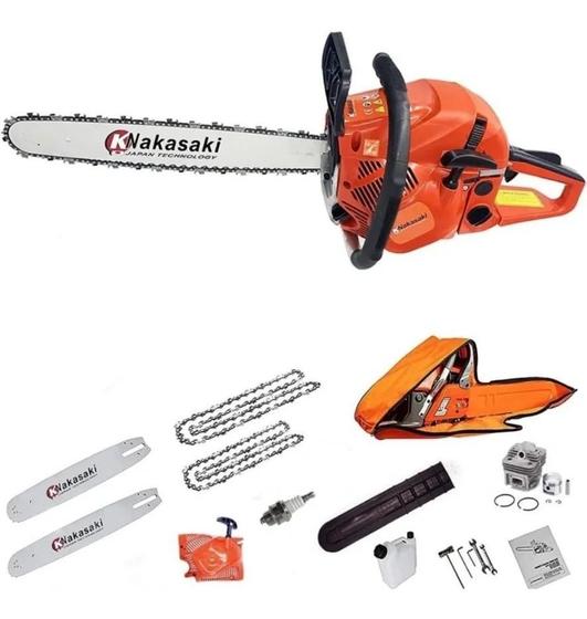 Motosserra à gasolina com 78cc sabre de 55cm Profissional Nakasaki - Motosserra - Magazine Luiza