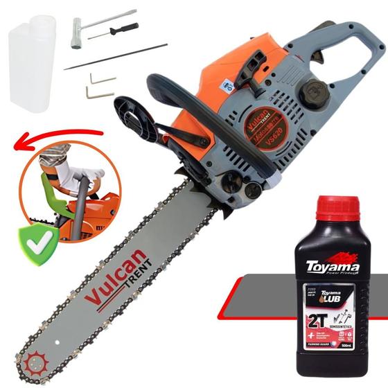 Motosserra Motorserra Profissional Vulcan Trent VS-620 Á Gasolina 2T 62cc 4HP 11.000RPM Potente ...
