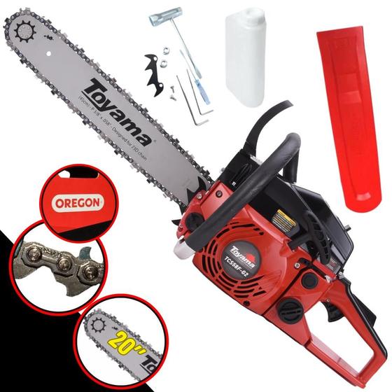 Motosserra TCS58FG2 Toyama À Gasolina 2T 3,2HP 55cc 12.500rpm Alto Desempenho Robusta e ...