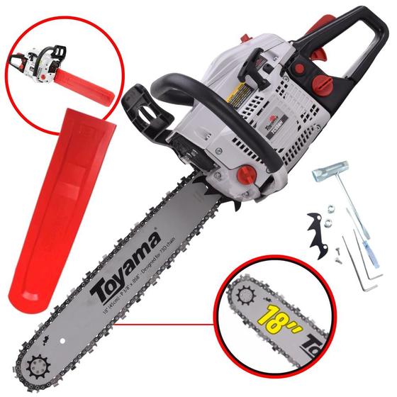 Motosserra TCS58H Toyama À Gasolina 2T 3,2HP 55cc 12.000rpm Com Sabre 18 Robusta e Resistente de ...