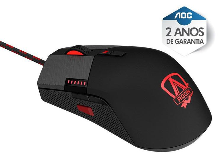 Mouse Gamer AGON Mouse AGM700DRCB AGM700 RGB 16.000 DPI 8 Botoes Preto ...