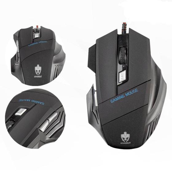 Mouse Gamer Eg-103 Rgb 6 Botoes com Fio 1200-3600 Dpi - Serve para ...