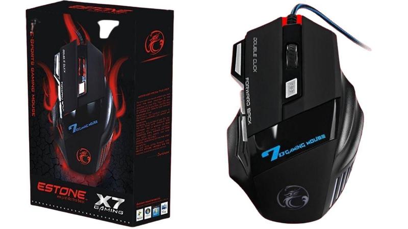 Mouse Gamer Estone X7 2400Dpi Led Sport 7 Botões Pronto - Jiexin ...
