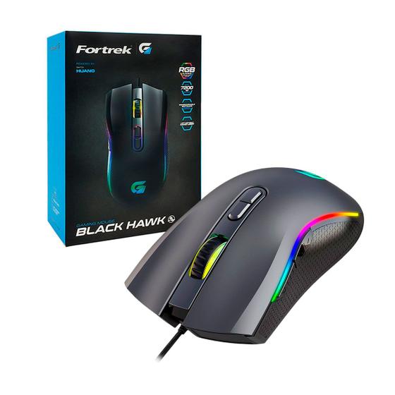 Mouse Gamer Fortrek G Black Hawk RGB, USB 2.0, 7200DPI, Preto - 75682 ...