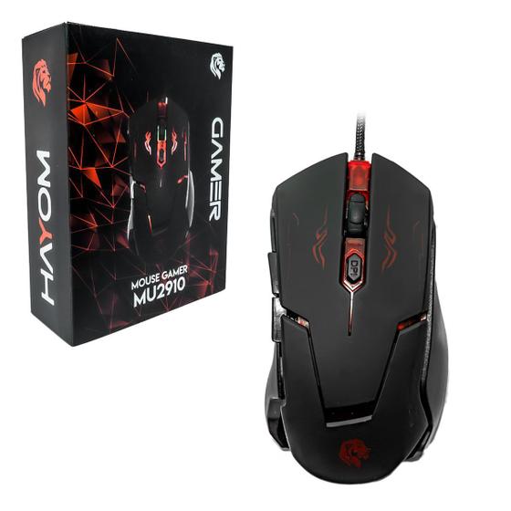 Mouse Gamer Hayom MU2910, USB 2.0, LED RGB, 2400 DPI - Mouse Gamer - Magazine Luiza
