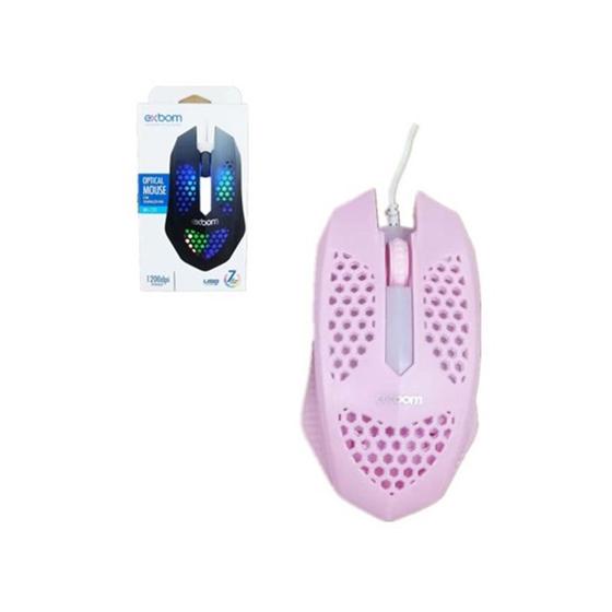 Mouse Gamer Óptico Com Fio Iluminado RGB 1200dpi Exbom Ms-C3 - Mouse ...