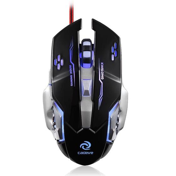 Mouse Gamer Ótico Luzes De Led Rgb Com Cabo Usb Para PC Preto - Cadeve ...