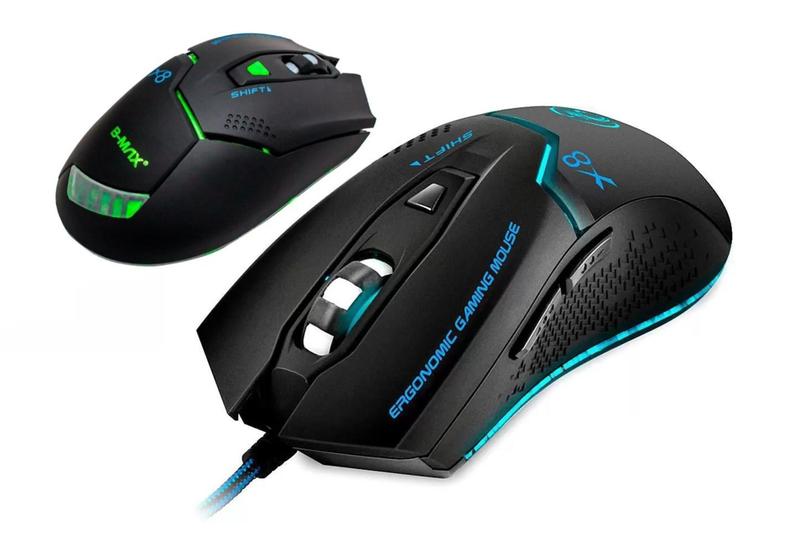 Mouse Gamer Profissional 3200dpi X8 Gaming Rgb Original - B-Max - Mouse Gamer - Magazine Luiza