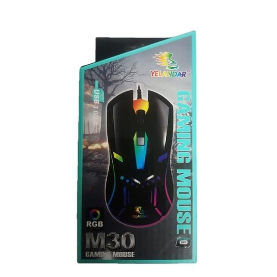 Mouse Gaming Básico rgb Yelandar M30 Com Fio Usb 3.0/Usb 2.0 - Mouse ...