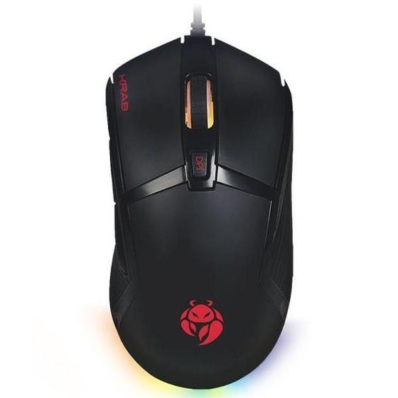 Mouse Gaming Krab Chimera KBGMR50 USB Ate 12.000 Dpi com Backlight RGB - Preto - Quanta - Mouse ...