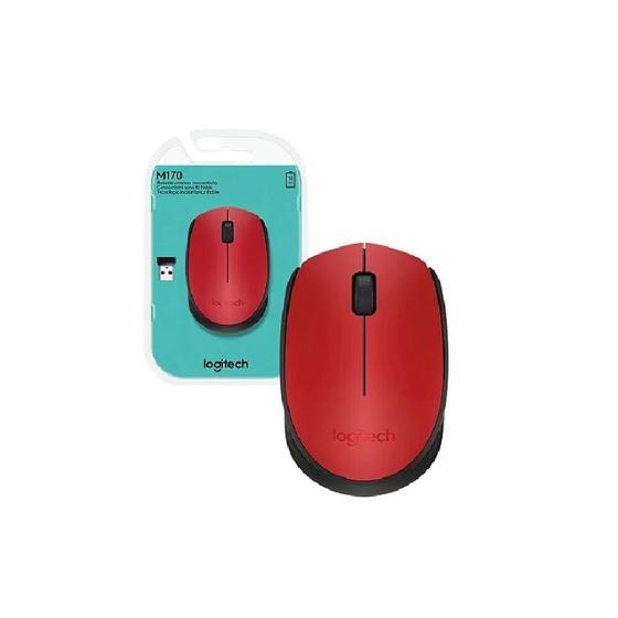 Mouse Logitech S/ Fio M170 Vermelho - Mouse - Magazine Luiza