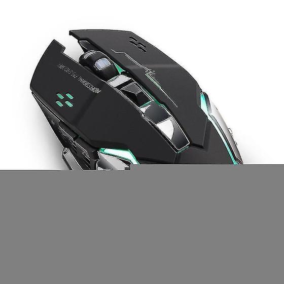Mouse Mecânico para Jogos Freedom-Wolf X8 - 2400 DPI, 6 Botões, Sem Fio, Silencioso e Iluminado ...