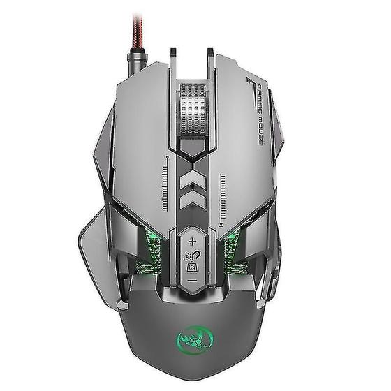 Mouse Mecânico para Jogos HXSJ J800 - 6400 DPI, 7 Teclas RGB, Ajustável ...