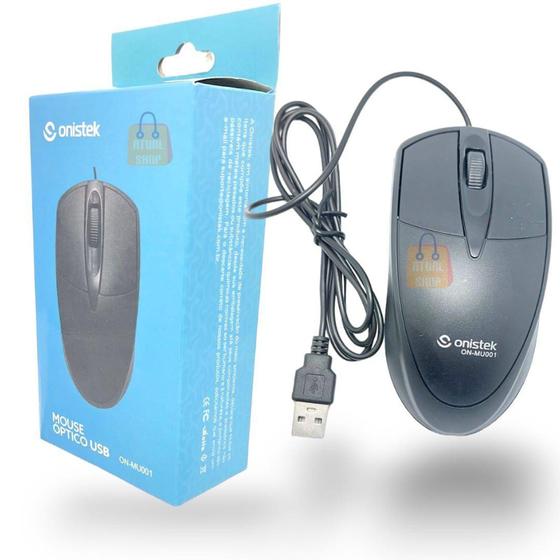 Mouse Óptico Ambidestro 3 Botões USB SmarTv Desktop Notebook - onistek ...