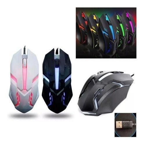 Mouse Óptico Com Fio Gamer Rgb Led Ergonômico X3 Barato - Mouse Gamer ...