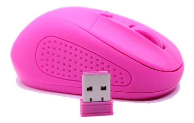 Mouse Óptico Moderno Wireless Sem Fio Usb - Rosa - Maxmidia - Mouse ...