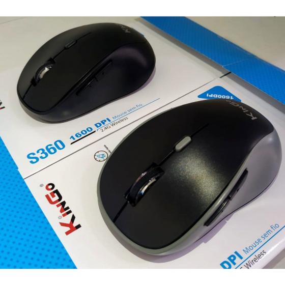 Mouse Óptico Sem Fio 1600DPI 2.4GHZ Wireless S360 Kingo - Mouse sem Fio ...