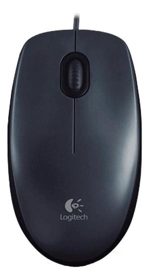 Mouse Óptico Usb Logitech Com Fio Ambidestro - M100 Preto - Mouse ...
