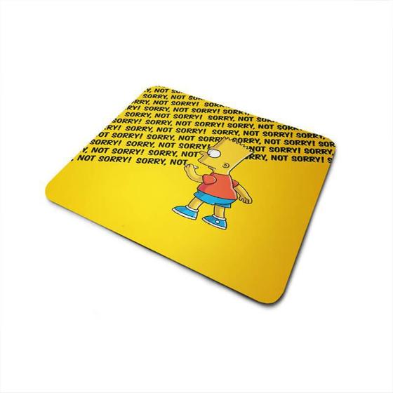 Mouse Pad Bart Simpsons Sorry Not - Malucos Por Personalizado - Mouse ...