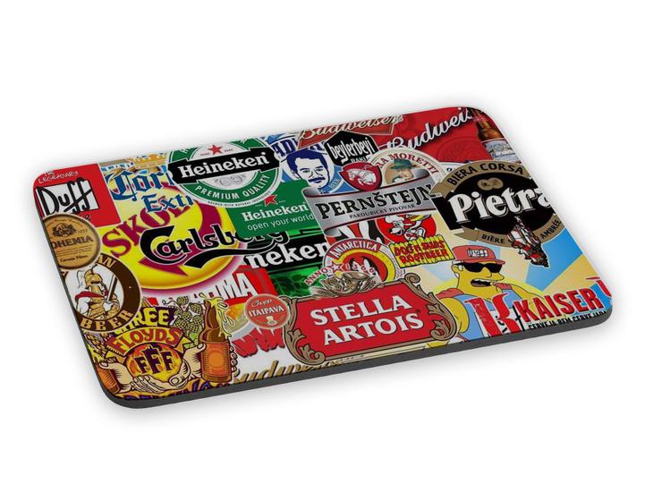 Mouse Pad Cerveja Marcas Famosas Beer Bebida Drinques Logo - Fm Brindes ...
