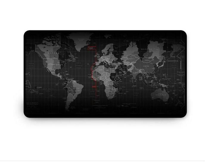 Mouse Pad Gamer Mapa Do Mundo Extra Grande 700 X 350 X 3Mm - Exbom ...