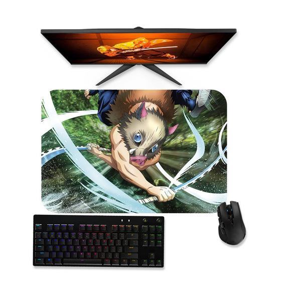 Mouse pad Inosuke Hashibira 3 Demon Slayer Anime - Mousepad Gamer 90x40 ...