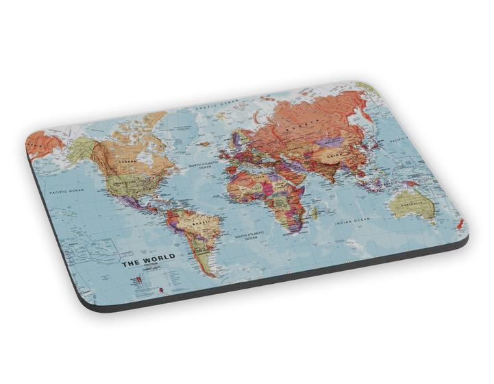 Mouse Pad Mapa Múndi Países Do Mundo Planeta Terra - Fm Brindes - No ...