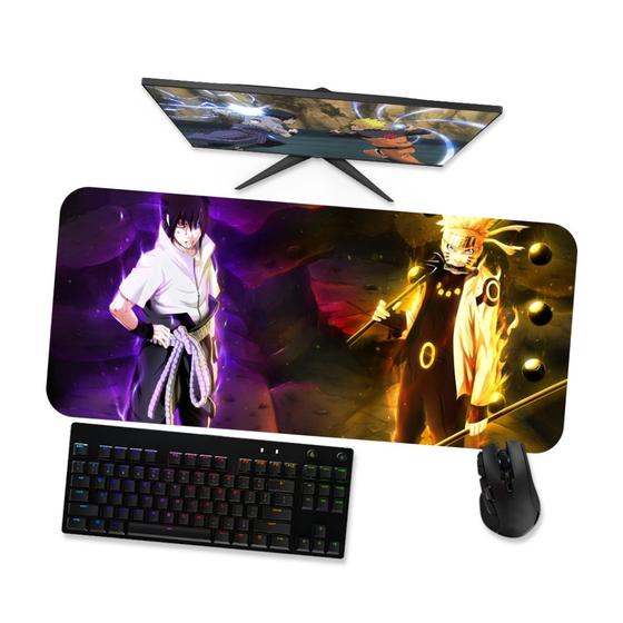 Mouse pad Naruto e Sasuke 2 Anime - Mousepad Gamer 90x40 80x40 60x40 ...