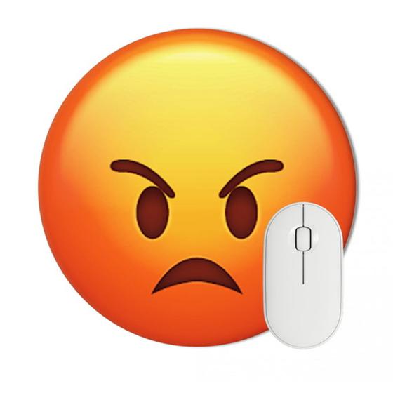 Mouse Pad Redondo Emoji - Bravo - Guria Criativa - Mouse Pad - Magazine ...