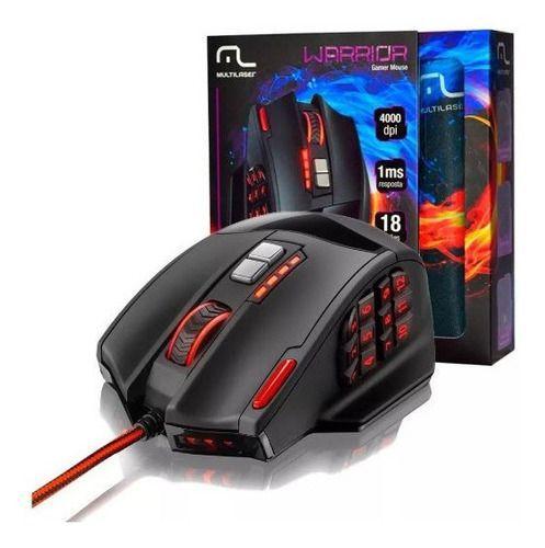 Mouse Profissional Laser 18 Botoes 4000 Dpi Preto Usb Com Sensor Optico ...
