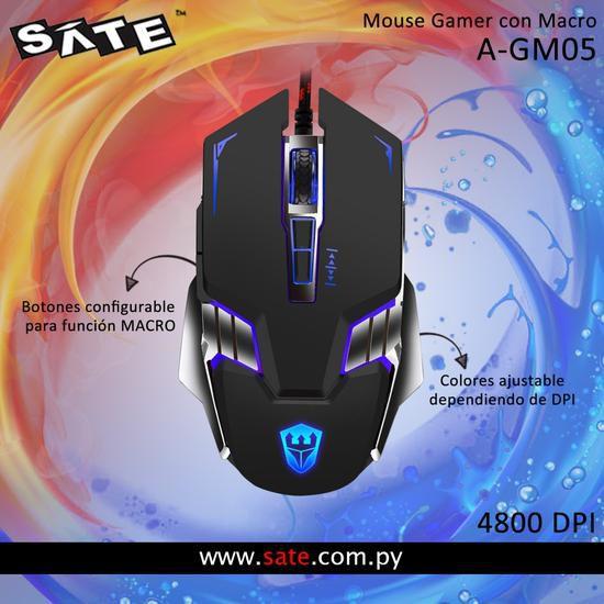 Mouse Sate A-GM05 c/Macro 7 Botoes Gaming RGB - Satellite - Mouse ...