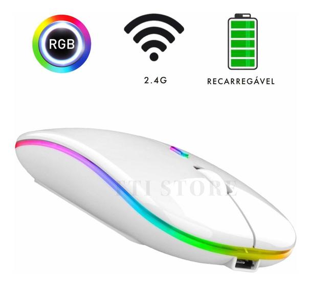 Mouse Sem Fio Bateria Recarregável Wireless Gamer Rgb 2.4ghz - WEIBO ...