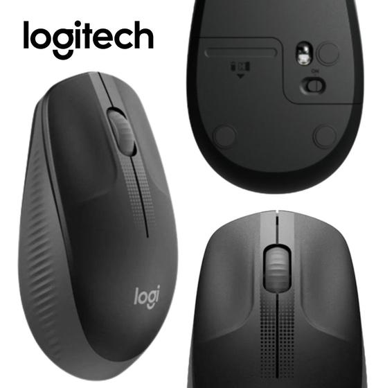 Mouse Sem Fio Logitech M190 Preto Óptico Ergonômico Original - Mouse - Magazine Luiza