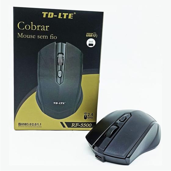 Mouse Sem Fio Recarregável Usb 3.0 10m De 2.4ghz RF-5500 - TD-LTE ...