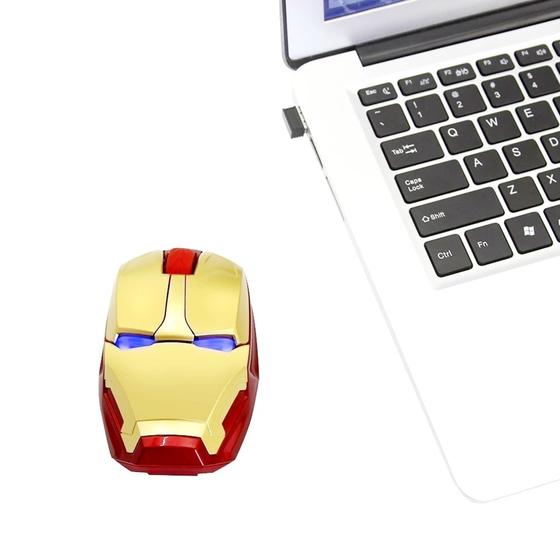 Mouse Sem Fio Usb Homem De Ferro Gamer Led 2.4 Iron Man - Altomex ...