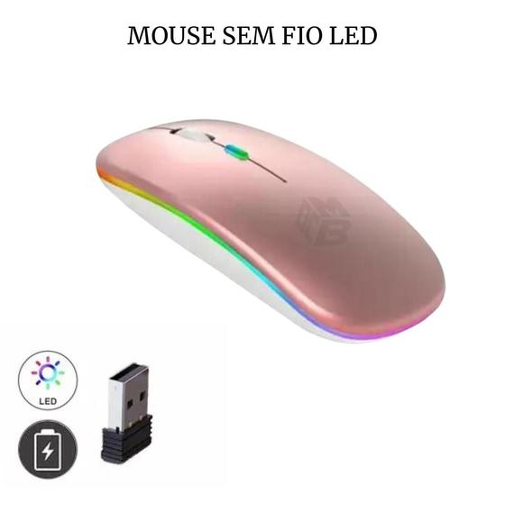 Mouse Sem Fio Wireless Bluetooth Recarregável Led Rgb 2.4ghz Color - Relogs - Mouse - Magazine Luiza