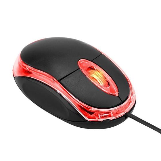 Mouse USB Com Fio led vermelho Riomartec Moco8001 - Mouse com Fio ...