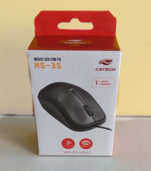Mouse usb com fio ms-35 - C3TECH - Mouse com Fio - Magazine Luiza